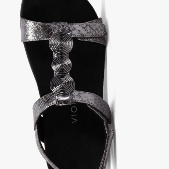 Vionic | Shoes | New Vionic Womens Farra Silver Ankle Strap Sandals ...
